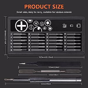 Screwdriver Set 50 in 1 Small Screwdriver Set With Case, Micro Screwdriver Set - Repair Kit for Computer, I Phone, Macbook, PS4, PS5, Xbox Controller Repair Kit