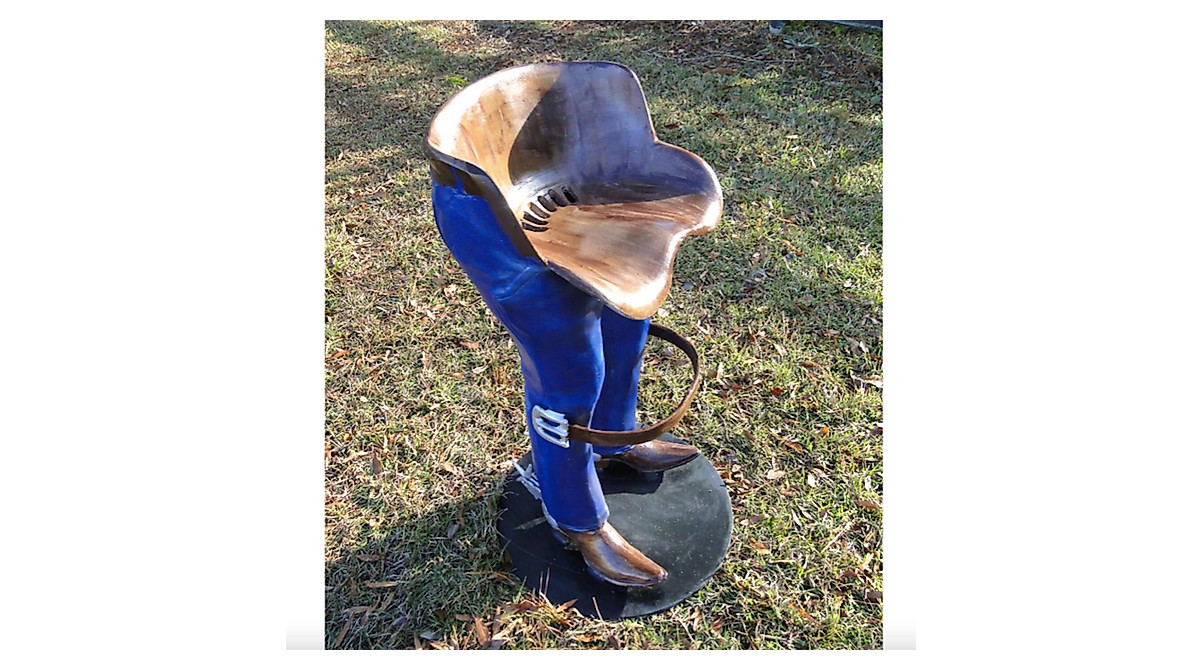 The King's Bay Pair of Cowboy Bar Stools with Jeans and Boots — 🛍️ The ...