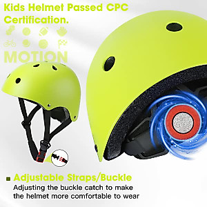 ArgoHome Kids Bike Helmet Toddler Helmet Kids Sport Protective Gear Set Boy Girl Adjustable Child Cycling Helmet with Knee Pads Elbow Pads Wrist Guards Youth Skateboard Helmet for Kids Green