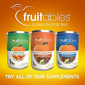 Fruitables Pumpkin Digestive Supplement – Made with Pumpkin for Dogs – Healthy Fiber Supplement for Pet Nutrition – 15 ounces