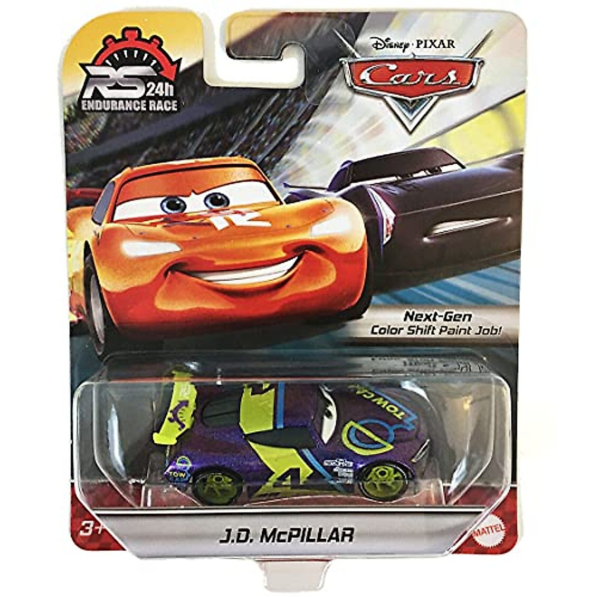 Disney Pixar Cars J.D. McPillar RS 24h Endurance Race with Next-Gen Color Shift Paint Job 2020