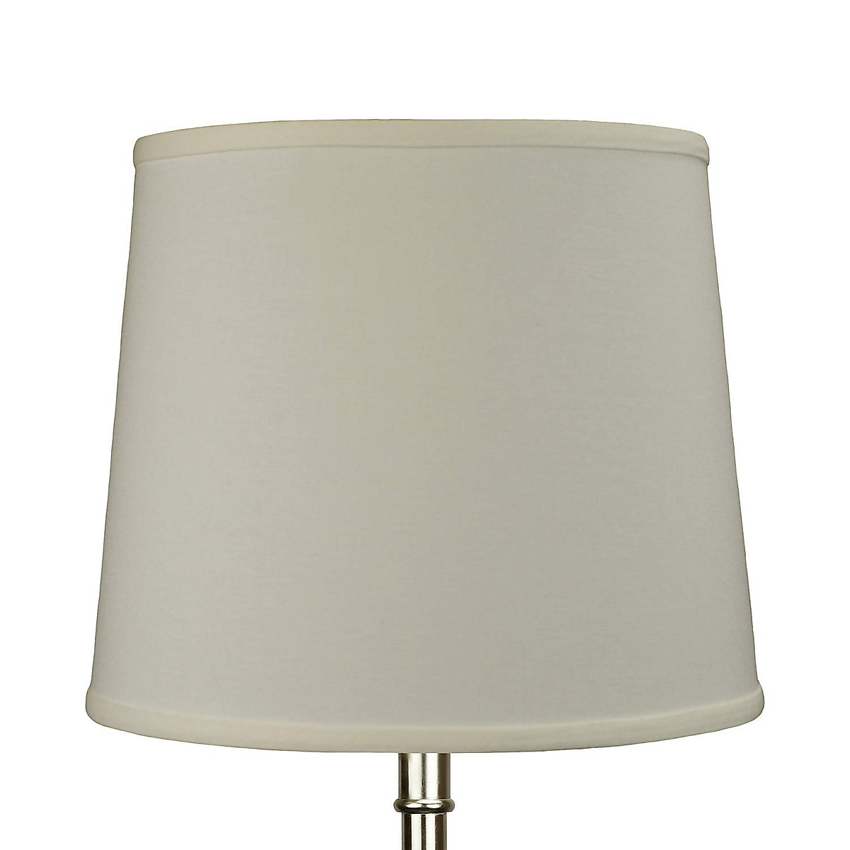 FenchelShades.com Lampshade 11" Top Diameter x 13" Bottom Diameter x 11" Slant Height with Washer (Spider) Attachment for Lamps with a Harp (Linen Cream)
