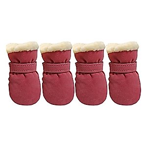 TTBDWiian Medium Dogs Girl Christmas Shoes Velvet Snow Pet Soft-Soled Boots Plus Warm Windproof Shoes Warm Pet Clothes Small Girl Dog Clothes Warm