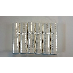 Complete Filtration Services 2.5 inch X 9.75 inch 5 Micron Grooved Dirt/Sediment Water Filter Cartridges Compatible with WHKF-GD05 & AP110 Quantity of 6