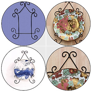 YARNOW 4 Pcs Plate Hangers Plate Holder for Wall Artwork Display Support Canvas Painting Holder Rack Artwork Wall