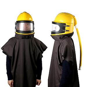 YaeKoo AIR Supplied Safety Sandblast Helmet Sandblaster Sandblasting Hood Protector Gear