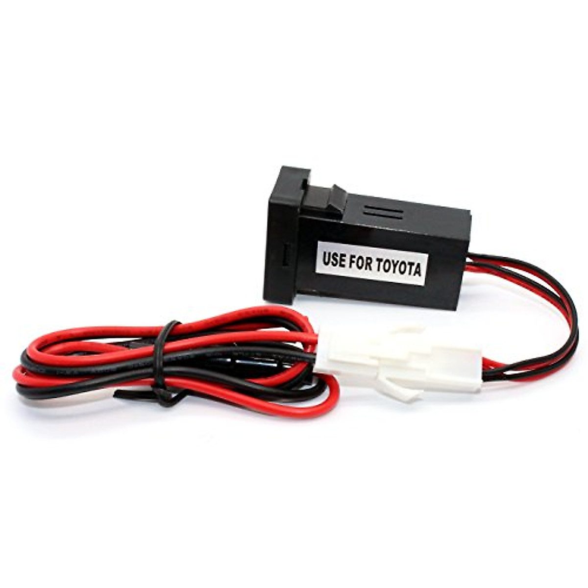 Cllena Car 12V 24V to 5V 3.1A Dual USB Ports Dashboard Mount Charger Blue Light for Toyota (2.1/1.2A-2)