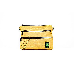 DIME BAGS Day Tripper | Hemp Shoulder Bag | Crossbody and Clutch Purse | Custom Interior Lining by Ellie Paisley (Yellow)