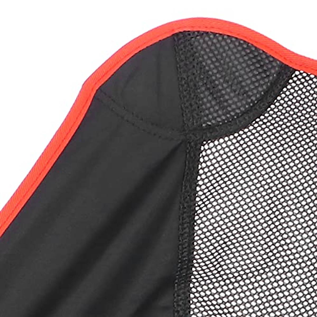 DAUERHAFT Outdoor Camping Chair, Wide Uses Aluminum Alloy Portable Chair Simple Operation Nylon Mesh with A Stable Four Arm Design for Barbecue(Bright Red)