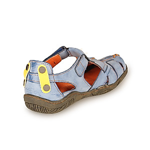 TMA EYES Women's Cross Leather and Hand Stitching Upper Casual Sandal for Outdoor