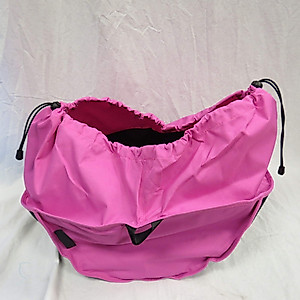 Pink Sun Shade Canopy and Large Under Seat Storage Basket Plus Free Handle Bar Covers for Bugaboo Cameleon 1, 2, 3, & Frog Baby Child Strollers