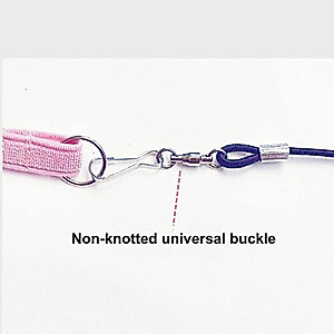 Pet Parrot Bird Harness Leash Adjustable Bird Flying Harness Traction Rope with Cute for Parrots Budgerigar Lovebird Cockatiel Mynah Outdoor Training Toy (Quaker/Sun Conure,Pink)