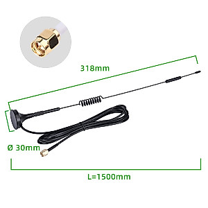 4G LTE Antenna 3.5 dBi Magnetic Base Cellular Antenna, SMA Male,1.5 Meters; Compatible with 4G LTE Wireless Router Hotspot Cellular Gateway Trail/Game/Outdoor Security Camera