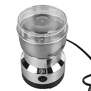 Emoshayoga Small Electric Grinder, Stainless Steel Blade Efficient Grinding US Plug 110V Portable Coffee Bean Mill 4 Blades for Grains for Home
