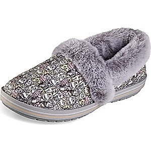 Skechers BOBS Women's 113478 Slipper, Grey Multi, 9.5