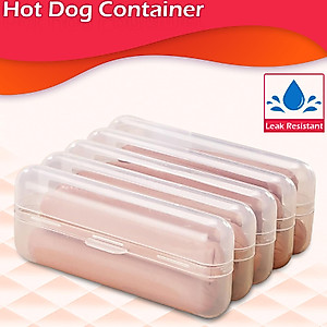 Home-X Hot Dog Keeper – Convenient, BPA-Free, Clear Hot Dog Container – Compact & Airtight Storage Container for Freshness – Leak-proof, Hinged Lid Sausage Storage Container - Holds Upto 10 Hot Dogs