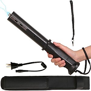 GOAEO Heavy Duty Stun Gun with Flashlight w/Belt Holster and Alarm & Disable Pin