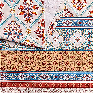 Maison d' Hermine Romane 100% Cotton Table Runner Farmhouse Tabletop Cover for Home Kitchen Dining Décor Cocktail Parties Family Dinners Wedding Thanksgiving/Christmas (Single Layer, 14.50"x108")