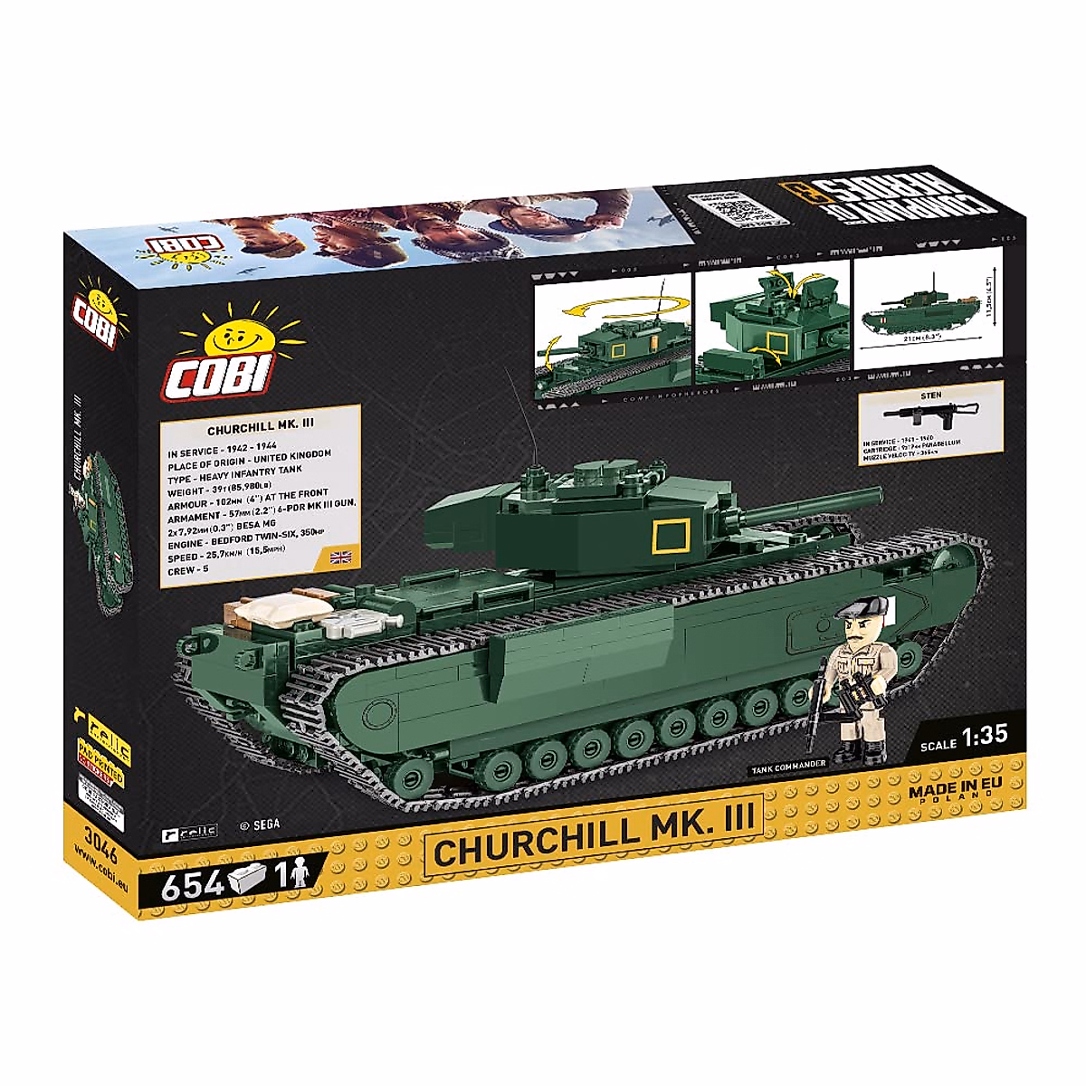 COBI Company of Heroes 3 Churchill Mk. III Tank