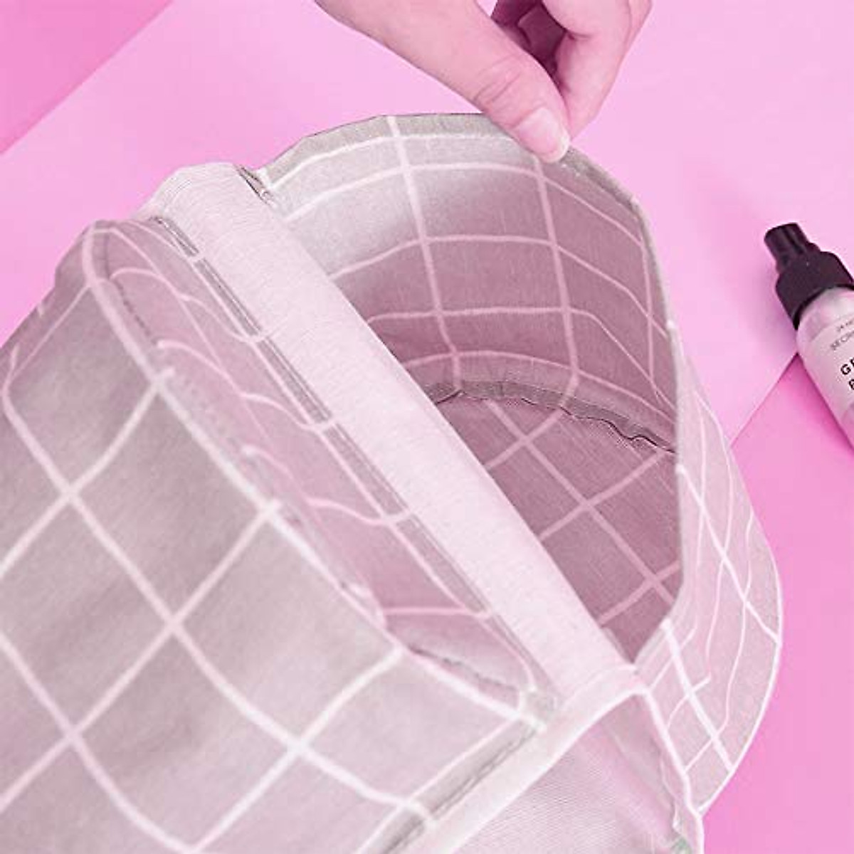 3Pcs Wall Closet Hanging Storage Bag, AUHOKY Premium Linen Fabric Over The Door Organizer, Hanging Storage Pouches with 3 Pockets for Bedroom Bathroom - Waterproof & Stylish (Black/Gray/White)