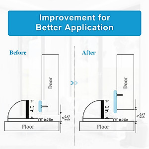 Door Stops 2 Pack, Magnetic Door Stop, Brushed Satin, Black Flush Modern Floor Mount Magnetic Door Catch Door Holder