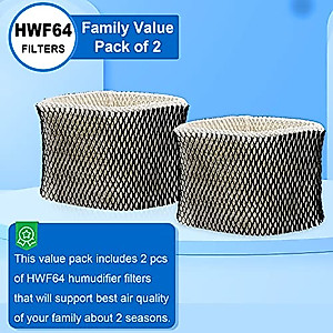 Cobectal HWF64 Humidifier Filter B Replacement for Sunbeam SCM1746, Compatible with Holmes HM1746 Bionaire Humidifiers,2 Pack