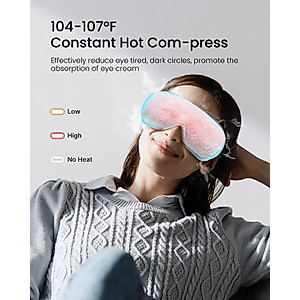 RENPHO Eyeris 2 - Eye Massager with Heat, Birthday Gift for Migraines, Bluetooth Music Heated Eye Mask for Relax Eye Strain Dark Circles Eye Bags Dry Eyes Improve Sleep, Face Eye Care Massager