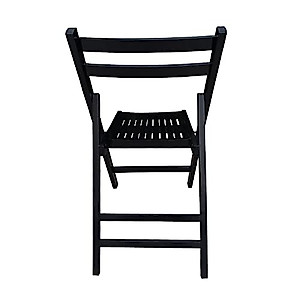 4-Piece Set of Indoor and Outdoor Wood Folding Chairs, Fully Assembled Folding Chair, Wedding Chair Wooden Slatted Seat for Dining Room Kitchen Balcony Wedding Occasion Events