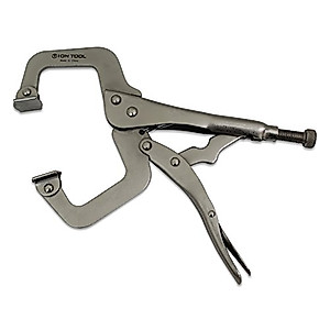 ION TOOL 11” C-Clamp Locking Pliers, Large, Swivel Pads