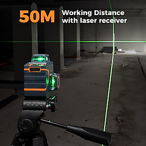 CIGMAN Laser Level 360 Self-leveling, Rechargeable 3X360° Laser Level for Picture Hanging, Construction Laser, Remote Control & Magnetic Bracket,100FT Working Distance, 701SE