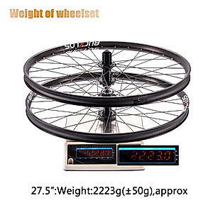 BUCKLOS 29 inch Thru Axle Boost MTB Wheelset, Front 15 * 110mm Rear 12 * 148mm Disc Brake Mountain Bike Wheel,29 inch Electric Mountain Bike Air Suspension Inverted Downhill Fork.