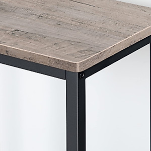 MAHANCRIS Bar Stools, Set of 2 Bar Chairs, Kitchen Breakfast Bar Stools with Footrest, 25.8" Dining Stools, Rectangular Industrial Bar Chairs, for Dining Room, Kitchen, Greige BAHG0101Z