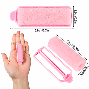 12 Pcs Foam Sponge Hair Rollers 2.4 Inch Hair Curlers to Sleep In Soft Sleep Rollers Hair Curlers for Curls Style Heatless Hair Curler Christmas Party Hairstyles