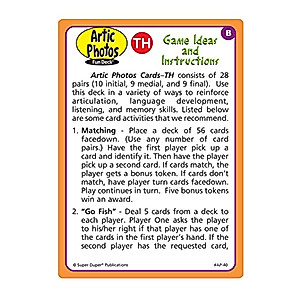 Super Duper Publications | Articulation Photos TH Sound Fun Deck Flash Cards | Educational Learning Resource for Children