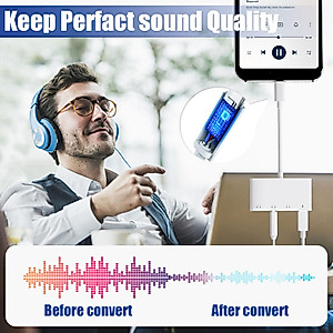 PNBACE USB C to 3.5mm Audio Adapter 4-in-1 USB C Headphone Splitter