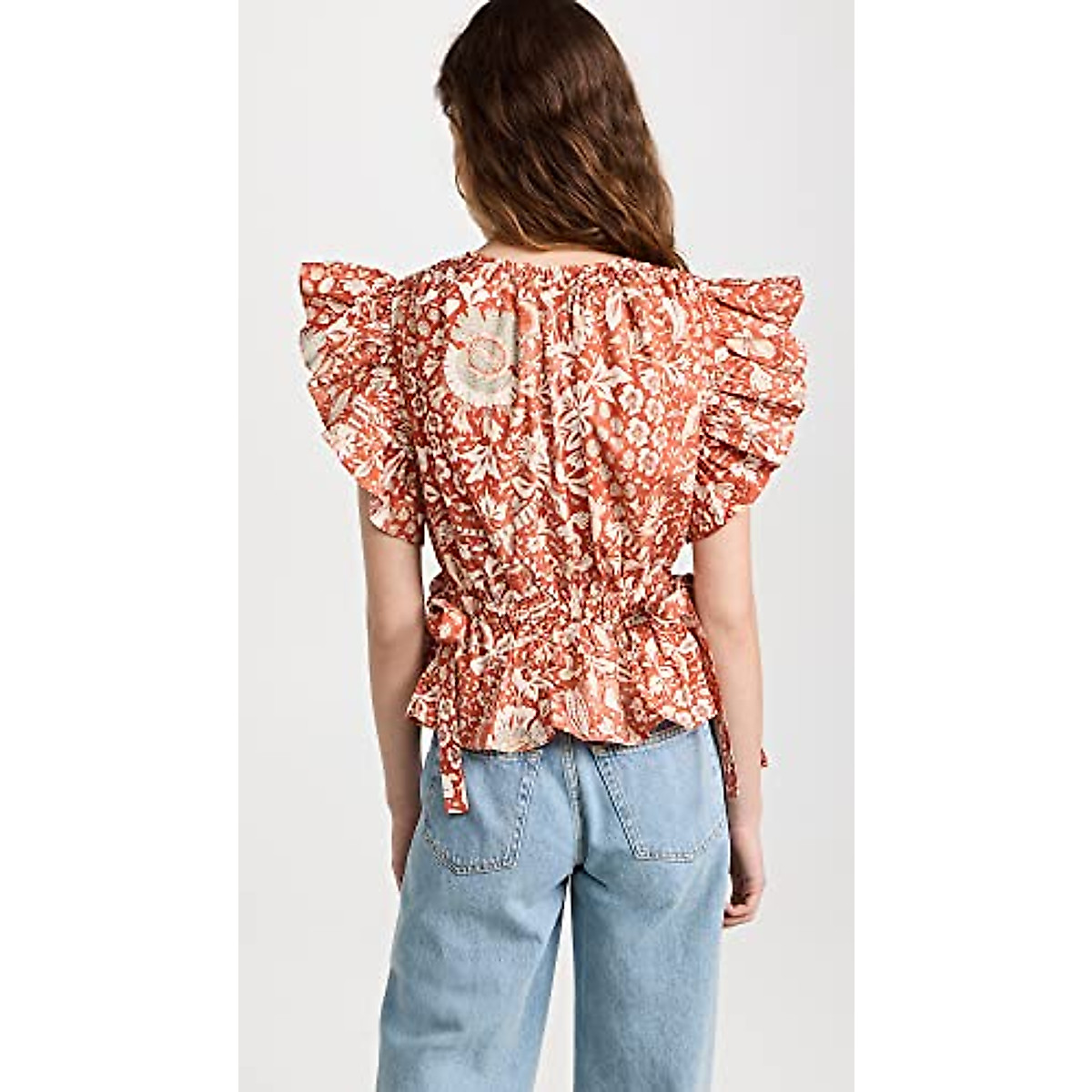 Ulla Johnson Women's Iyla Top, Orange Blossom, 6