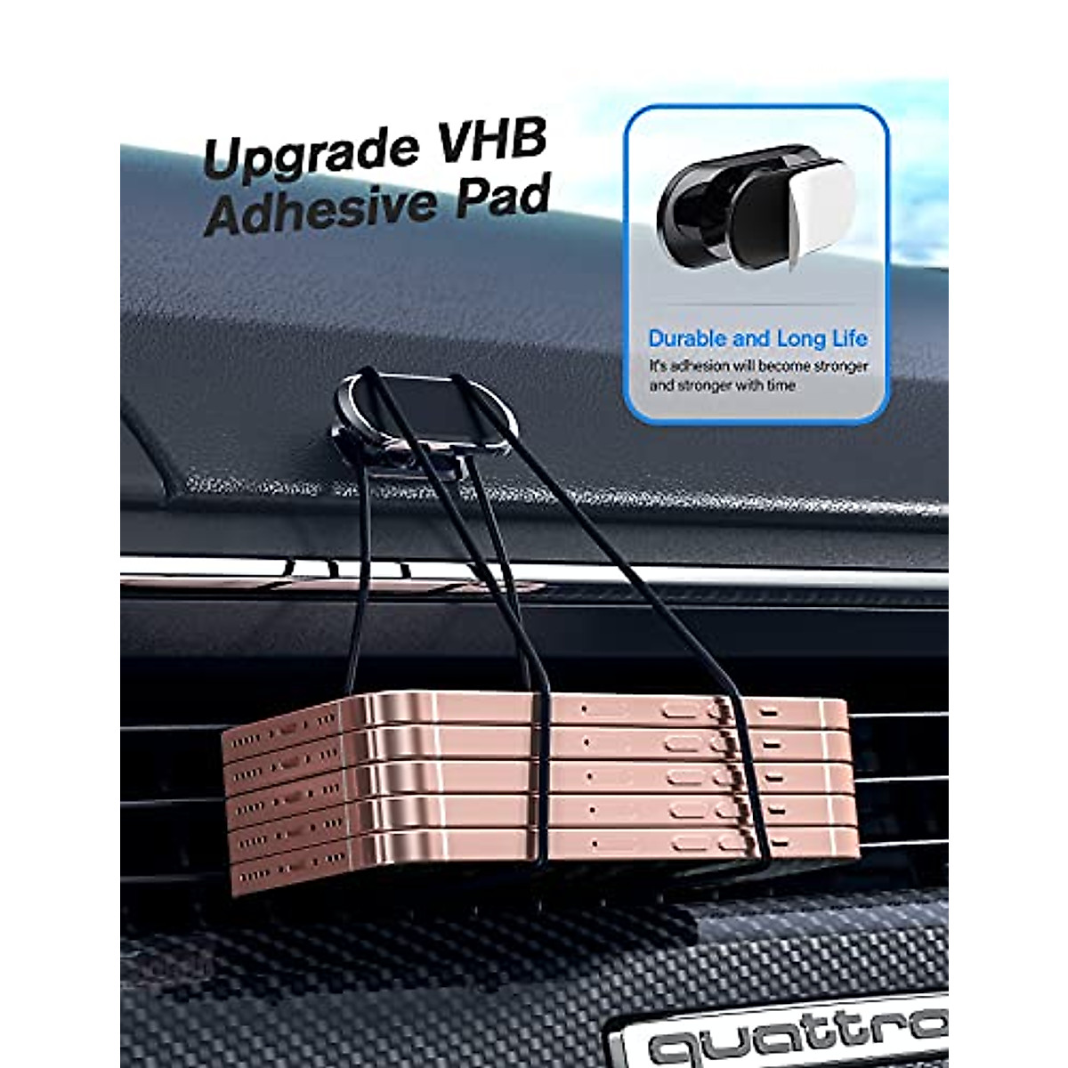 obdowuge 【2 Pack】 Magnetic Phone Holder for Car[8 x Upgrade Magnet] Phone Mount for Car,Car Phone Holder Mount 360 Adjustable, Dashboard Car Mount Fits Samsung iPhone etc All Smartphones