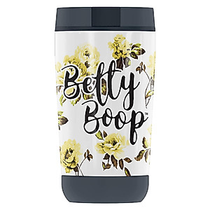 THERMOS Betty Boop Yellow Flowers GUARDIAN COLLECTION Stainless Steel Travel Tumbler, Vacuum insulated & Double Wall, 12 oz.