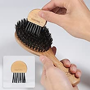 BESTOOL Beard Brush, 100% Boar Bristle Beard Brush and Comb Grooming Set for Men to Add Shine and Smooth Makes a Great Gift for Him