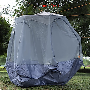 Hewolf Waterproof Instant Camping Tent - 2/3 Person Easy Quick Setup Dome Family Tents for Camping,Double Layer Flysheet Can be Used as Pop up Sun Shade