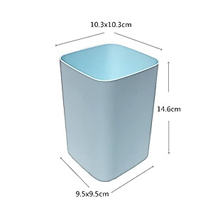 Hilsayum PCS Kitchen Trash Can Plastic Open-Mouth Garbage Box Small Rubbish Can Square Storage Bucket for Home Desktop