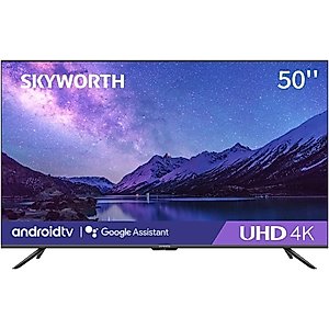 Skyworth S6G Pro 50-inch 4K UHD LCD Smart TV, Android TV with Google Assistant and Chromecast Built-in, Alex Compatibility
