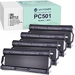 MYTONER PC501 Black Ribbon Compatible with Brother Fax Cartridge for Brother FAX 575 Fax Printers (4-Cartridge)