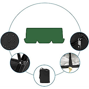 XYQSBY Patio Swing Waterproof seat Cover 60 inches, All Weather Protection Swing Replacement Base Covers for Swing Chair Outdoor Garden Furniture Pedestal Cover (Red,150×50×10cm/60×20×4in)