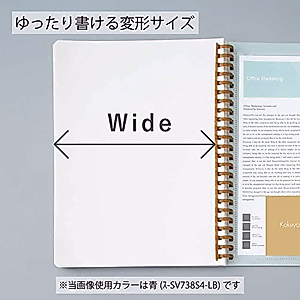 KOKUYO Sooofa Soft Ring Notebook, 0.2 inch (4 mm) Grid Ruled, 80 Sheets, B6 Deformation, Set of 5 Colors, Japan Import (SU-SV748S4)
