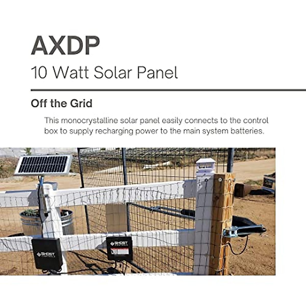 Ghost Controls Extended Solar Bundle for Automatic Gate Opener Kits