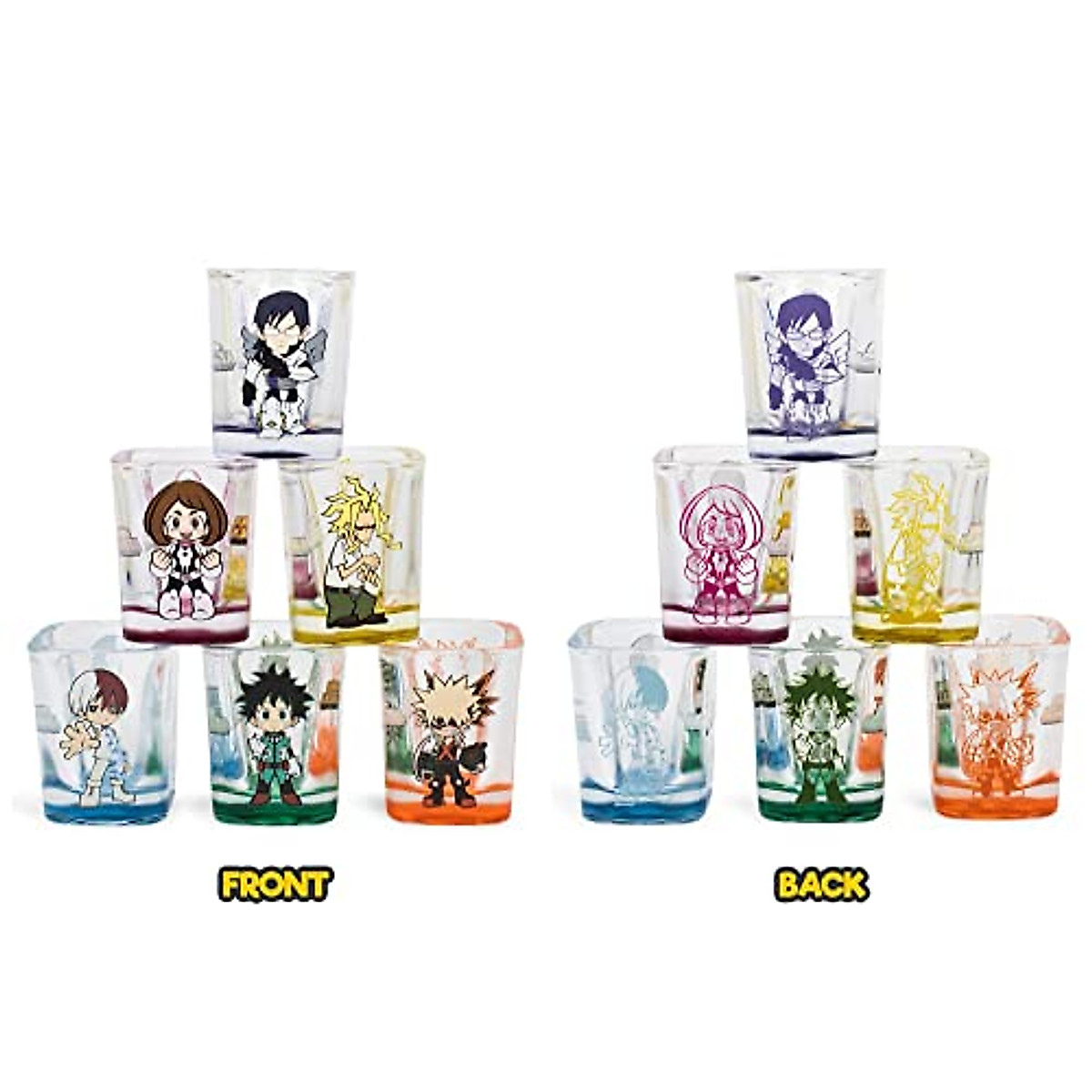 JUST FUNKY My Hero Academia 2-Ounce Square Shot Glass Blind Pack | One Random