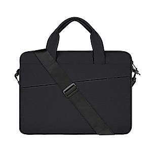 13 Inch Laptop Sleeve Shoulder Bag Compatible with MacBook 13.6" M2 A2681, 13.3 Air Pro M1/M2 A2338 A2337, 13.3" Chromebook Notebook Messenger Bag Carrying Case Briefcase for Men Women, Black