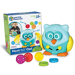Learning Resources Fine Motor Friends Bundle, Spike The Fine Motor Hedgehog & Hoot The Fine Motor Owl, 2 Pack, Ages 18 mos+