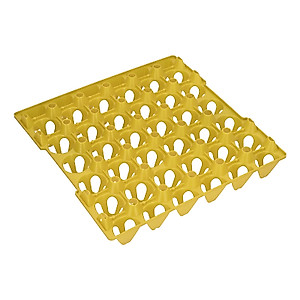 Egg Storage Tray, 30 Cell Egg Crates Plastic Reusable Stackable 5PCS for Hennery for Farm(yellow)